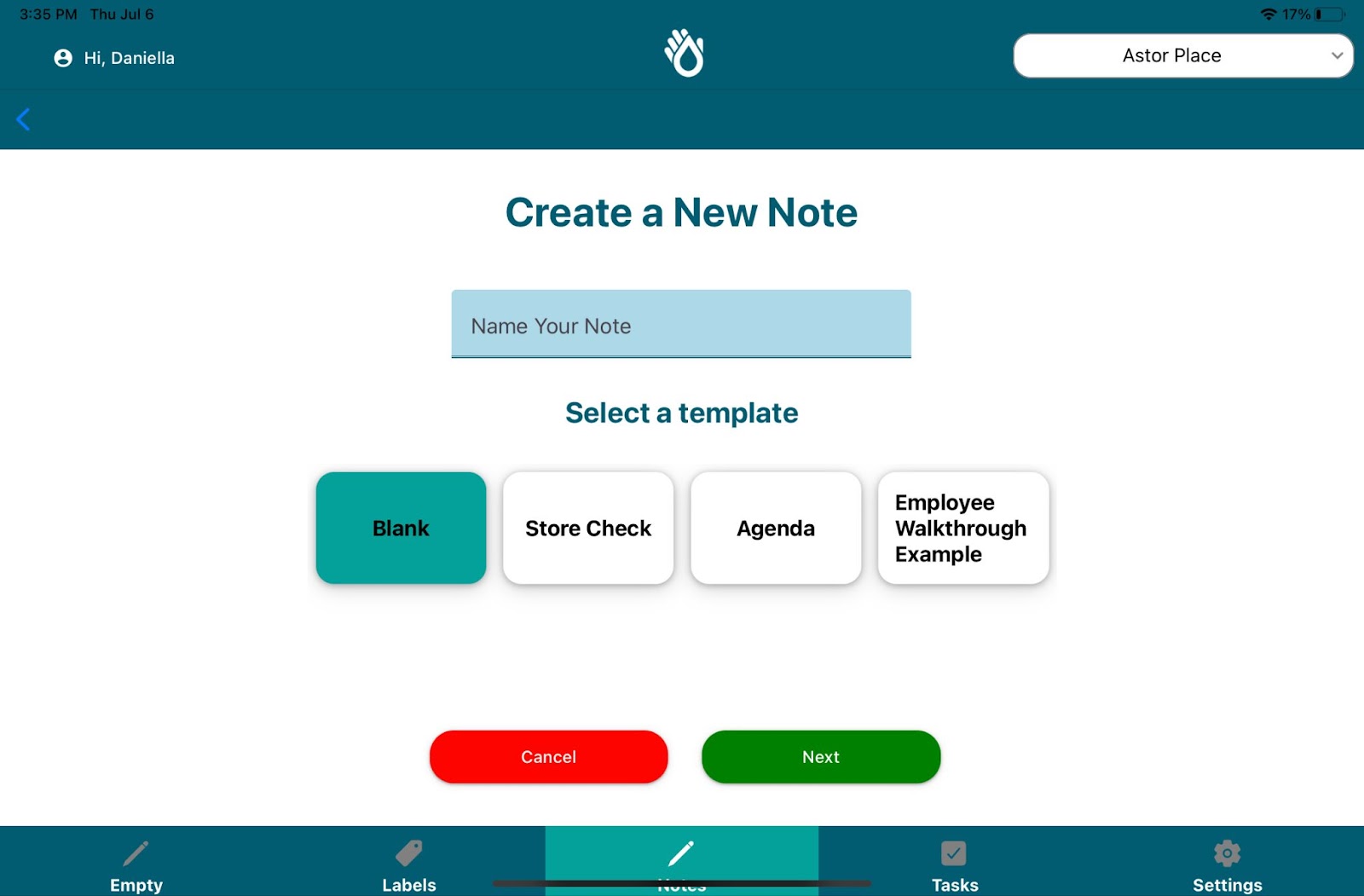 How do I create templates for notes (and assign them to a person ...